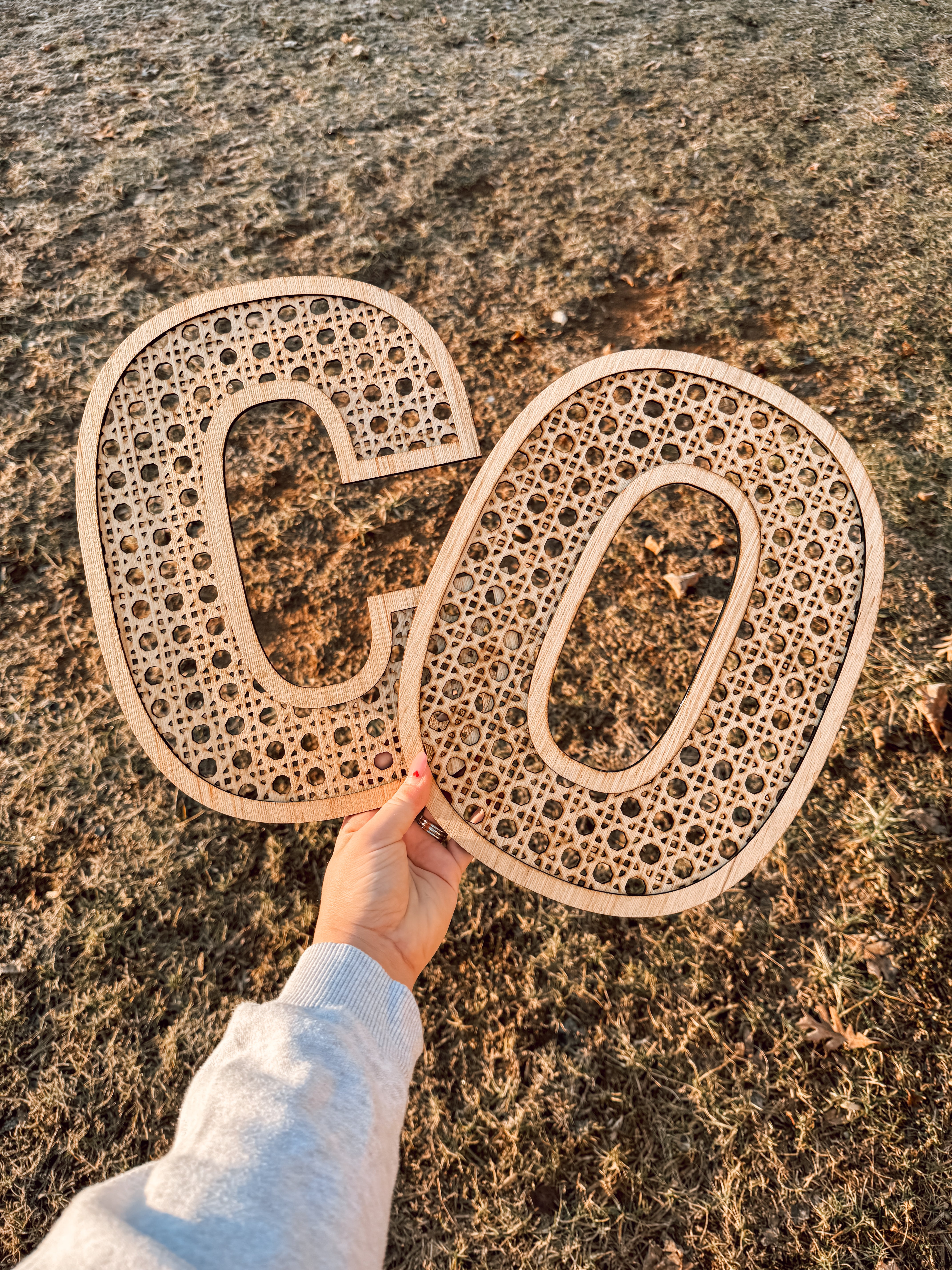 Rattan wooden Letters – On The Hill Calligraphy